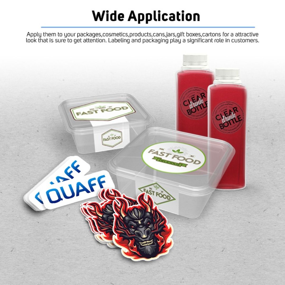 Quaff Vinyl Inkjet Sticker A4 Size Glossy Matte Transparent 20 Sheets ...