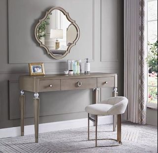Solid Wood Vintage Vanity Table Set, Furniture & Home Living, Furniture ...