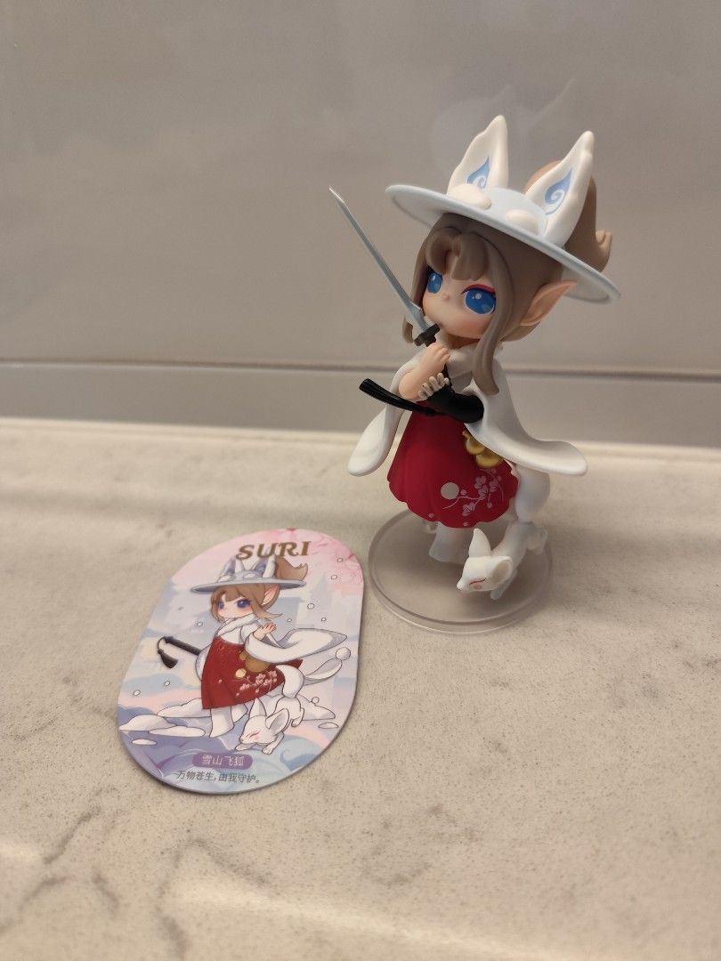 Rolife Suri Taoyuan nine tails blind box fox and koi loose figure tao ...
