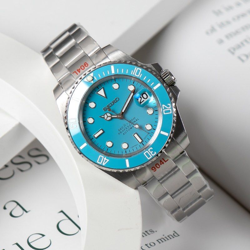 Seiko Tiffany Submariner Mod, Luxury, Watches on Carousell