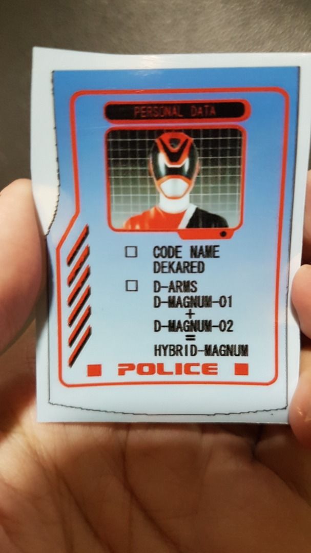 Sentai DX SP License Delta Morpher Custom Sticker DekaRed Dekaranger ...