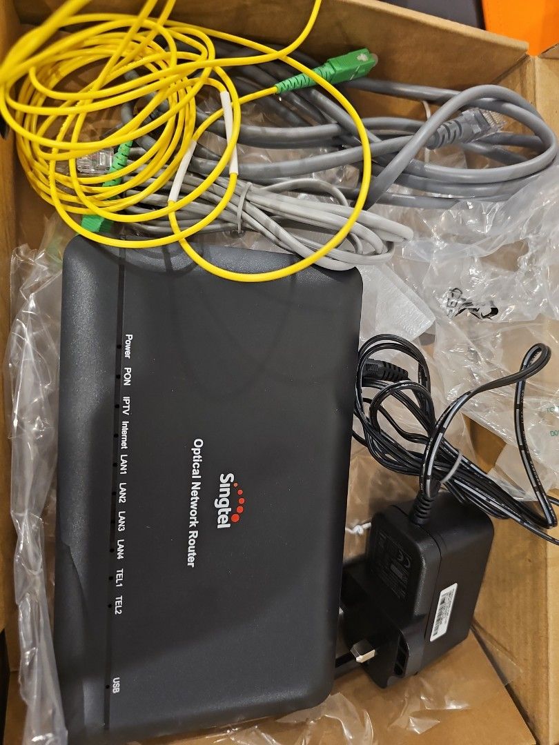 Singtel PON ONR fiber router, Computers & Tech, Parts & Accessories ...