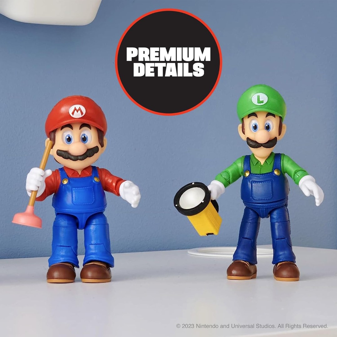The Super Mario Bros. Movie - 5 Inch Action Figures Series 1 – Luigi ...