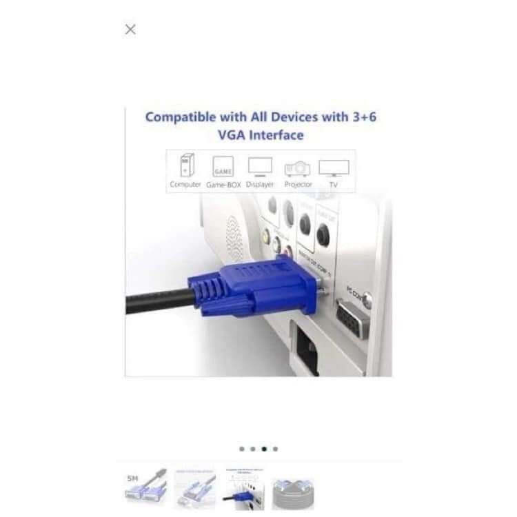 VGA to VGA chords, Computers & Tech, Parts & Accessories, Computer ...