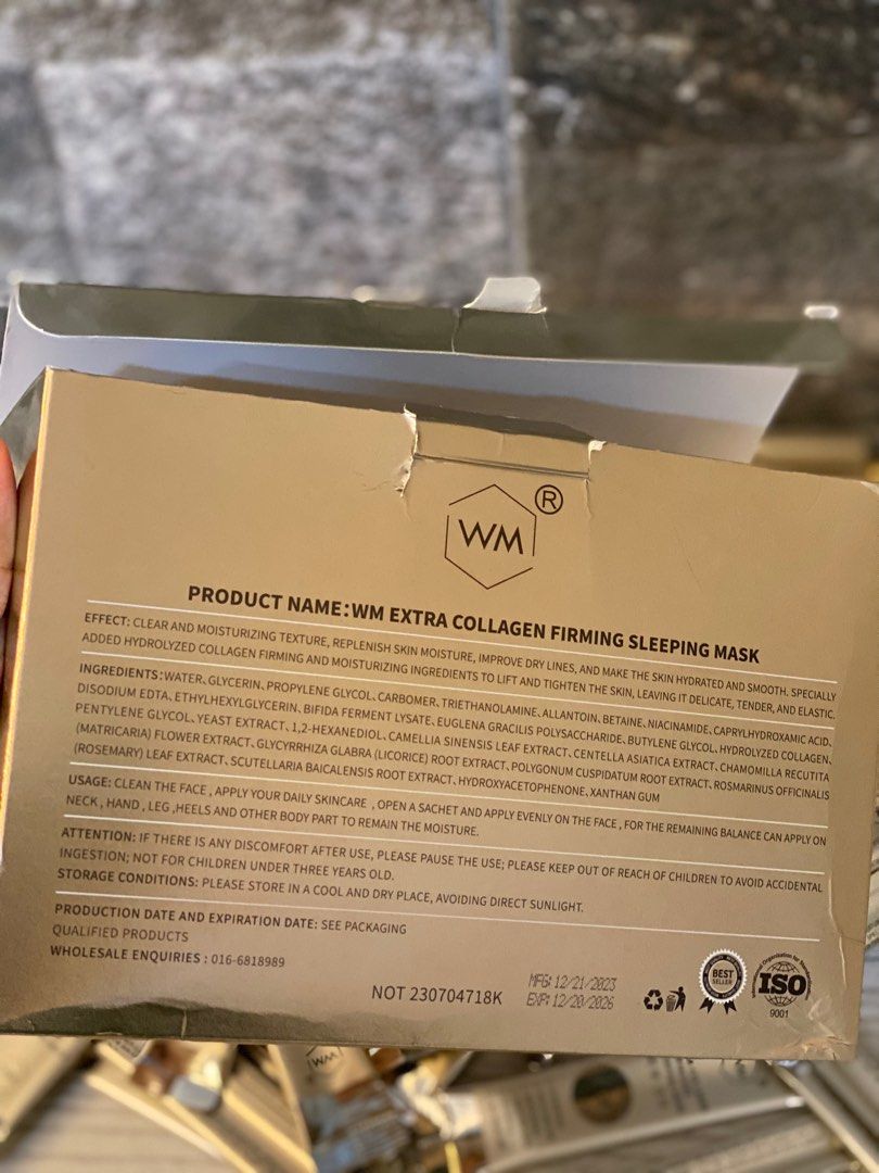 WM COLLAGEN SLEEPING MASK, Beauty & Personal Care, Face, Face Care on ...