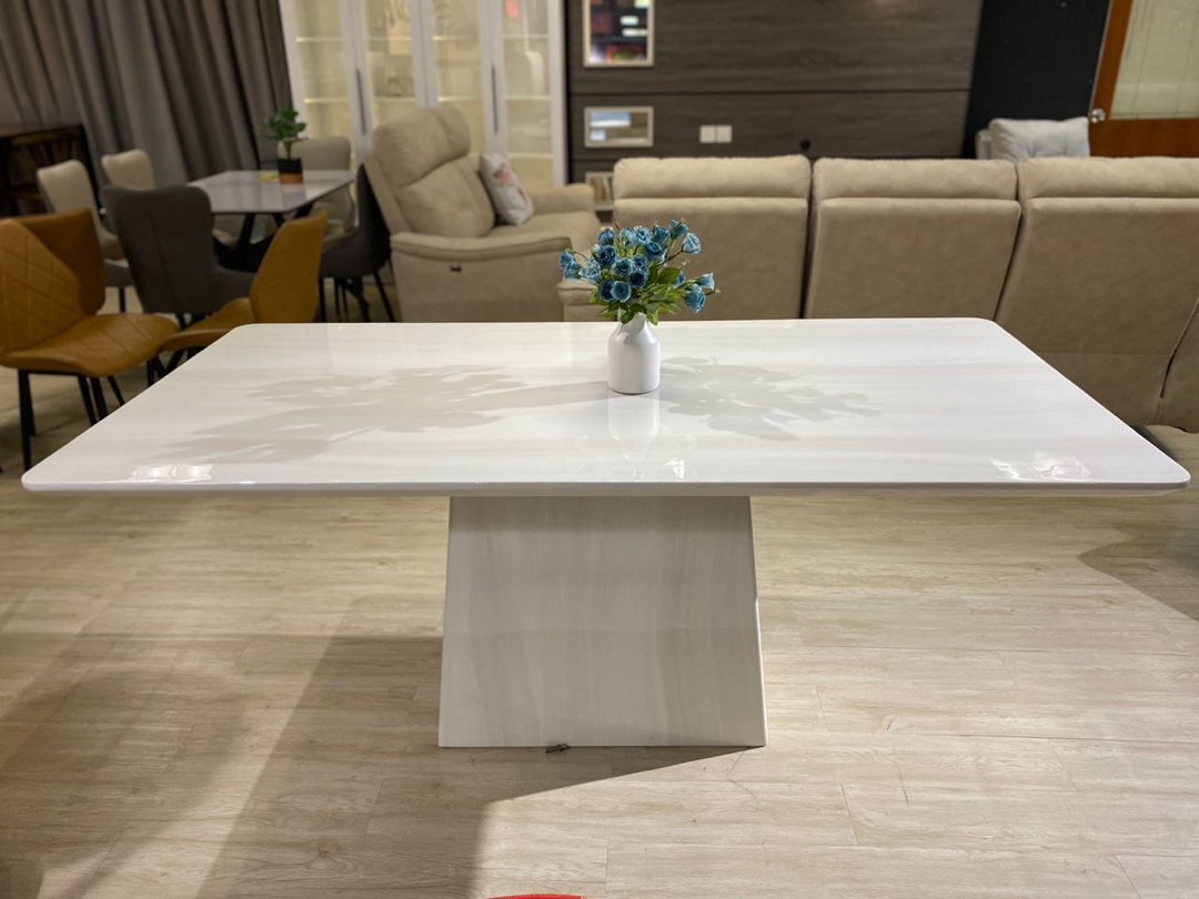 7ft marble dining table, Furniture & Home Living, Furniture, Tables ...