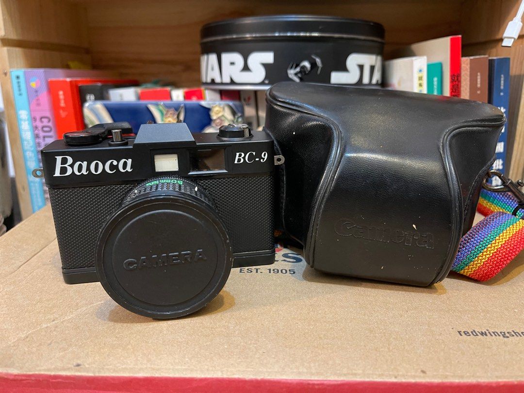 早期 底片機 Baoca BC-9 含真皮套 相機背帶, 相機攝影, 相機在旋轉拍賣