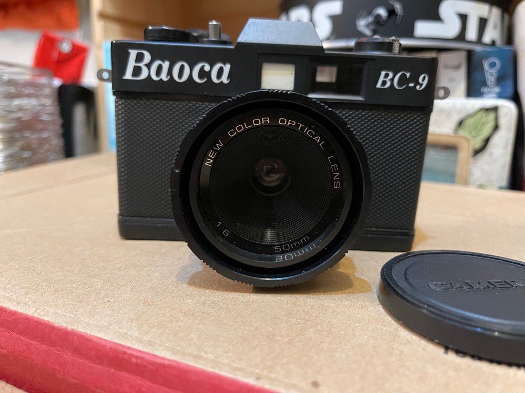 早期 底片機 Baoca BC-9 含真皮套 相機背帶, 相機攝影, 相機在旋轉拍賣