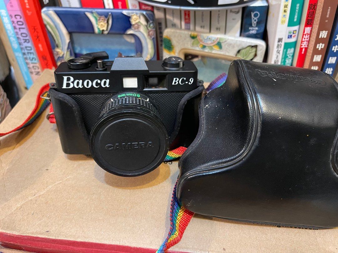 早期 底片機 Baoca BC-9 含真皮套 相機背帶, 相機攝影, 相機在旋轉拍賣