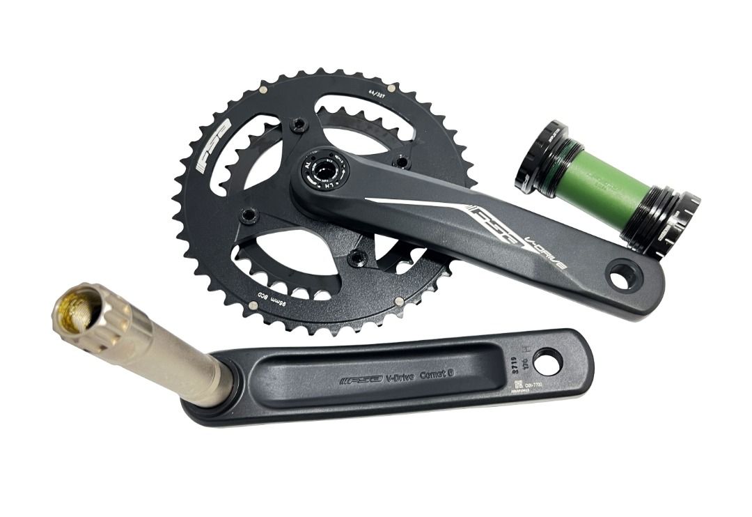 全新 FSA V-DRIVE CKM-7700 一體式 牙盤 / 大盤組 / 齒盤 - 44/32T 170L, 體育器材, 自行車及配件 ...