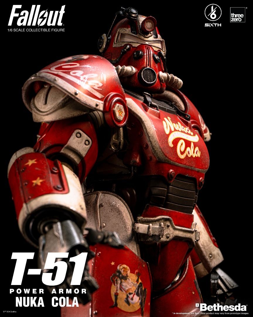 🔥 Threezero Fallout 1/6 T51 Nuka Cola Power Armor 異塵餘生 核子可樂 動力裝甲, 興趣及遊戲 ...