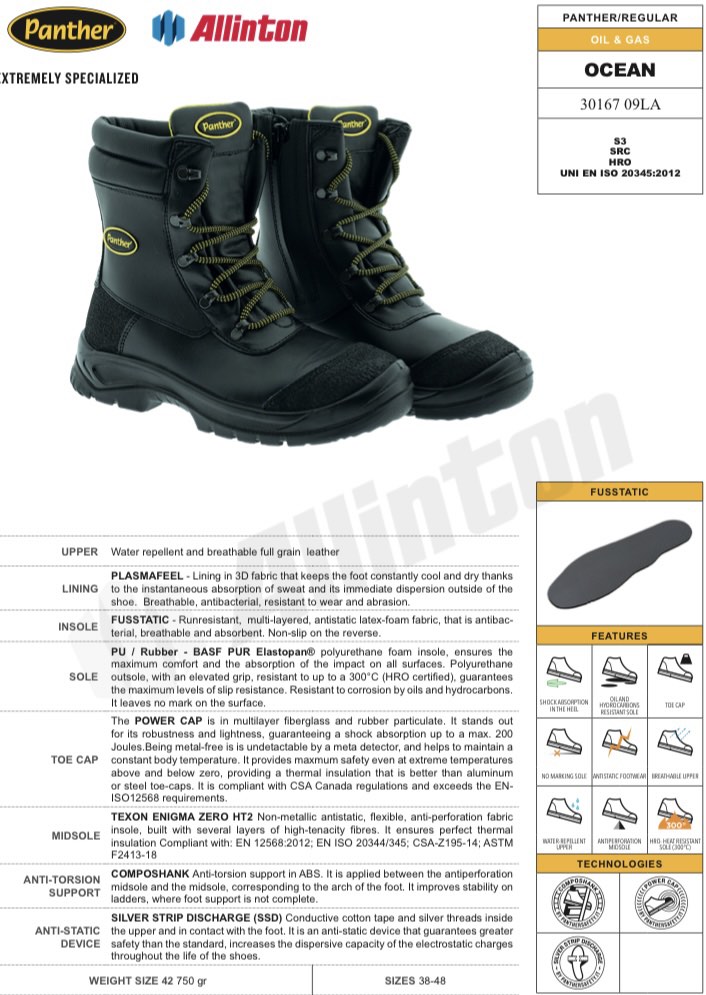 AboutBlu Panther Safety Boot Ocean Black., Men's Fashion, Footwear ...