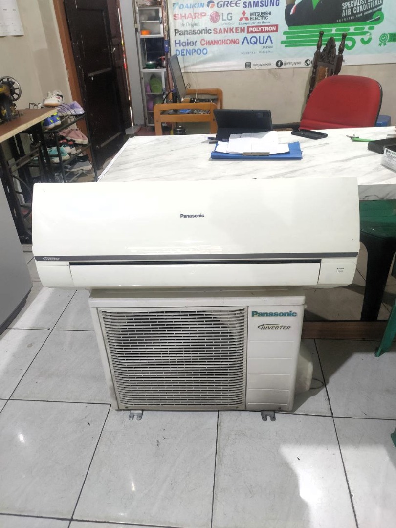 AC Panasonic 1PK Inverter 780 watt Blue Fin R410a Plus INSTALASI ...