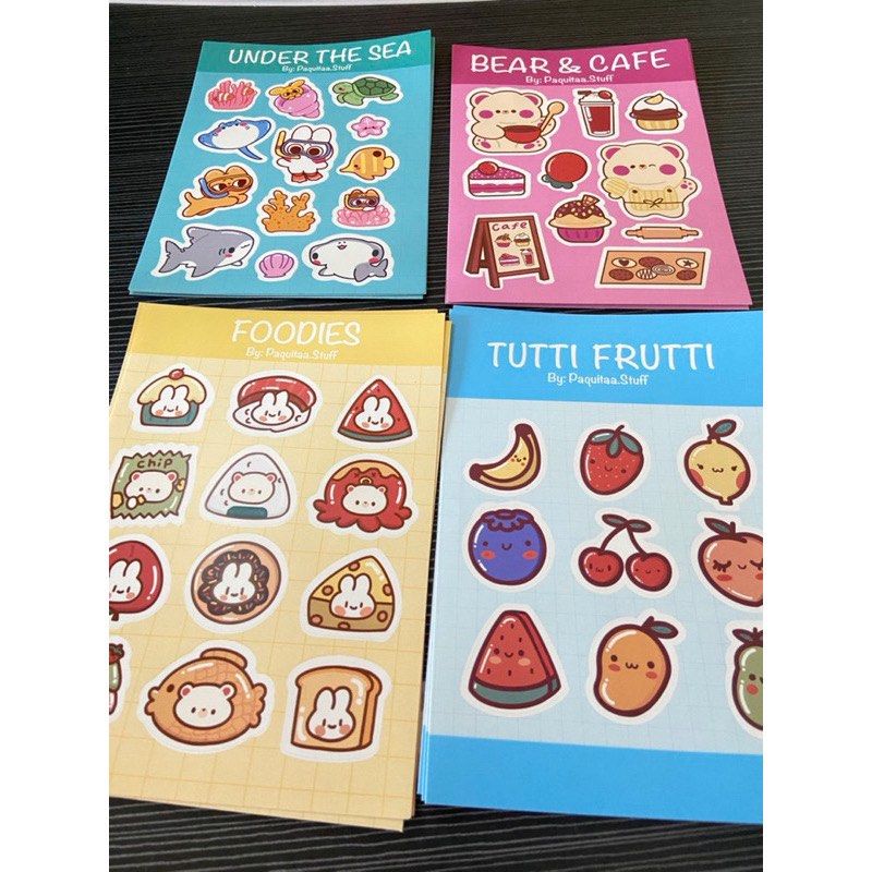 Sticker Sheet Lembaran Vinyl Matte/Doff , Stiker Lucu Die Cut Satuan ...