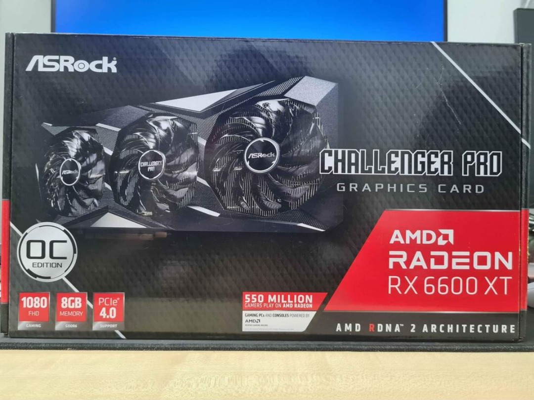 Asrock Challenger Pro OC RX 6600 XT 8GB, Computers & Tech, Parts ...