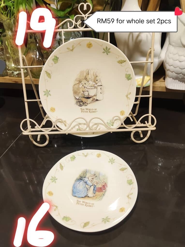 Assorted Original Peter Rabbit Plates, Furniture & Home Living ...