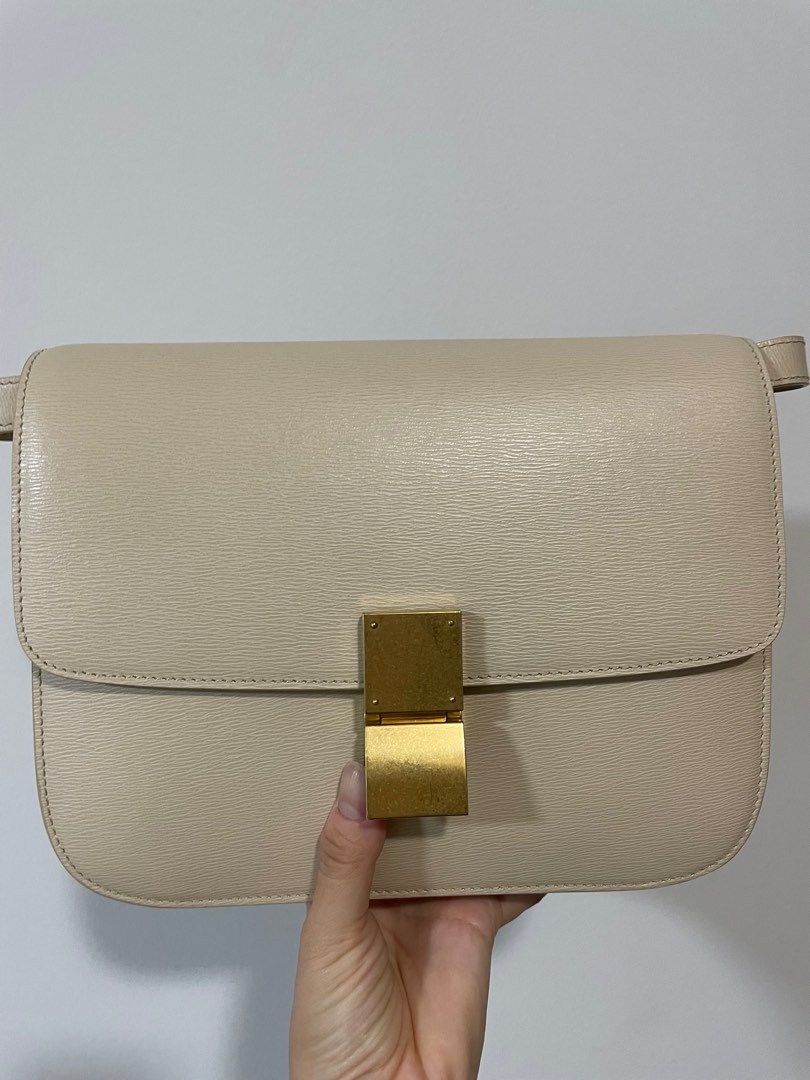 Celine Medium Classic Box Bag in Liege Leather, Luxury, Bags & Wallets ...