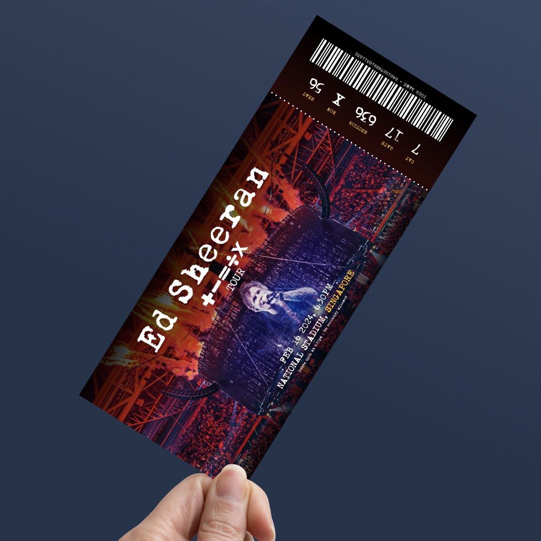 Custom Ed Sheeran Concert Ticket | Collector | Memorabilia, Hobbies ...