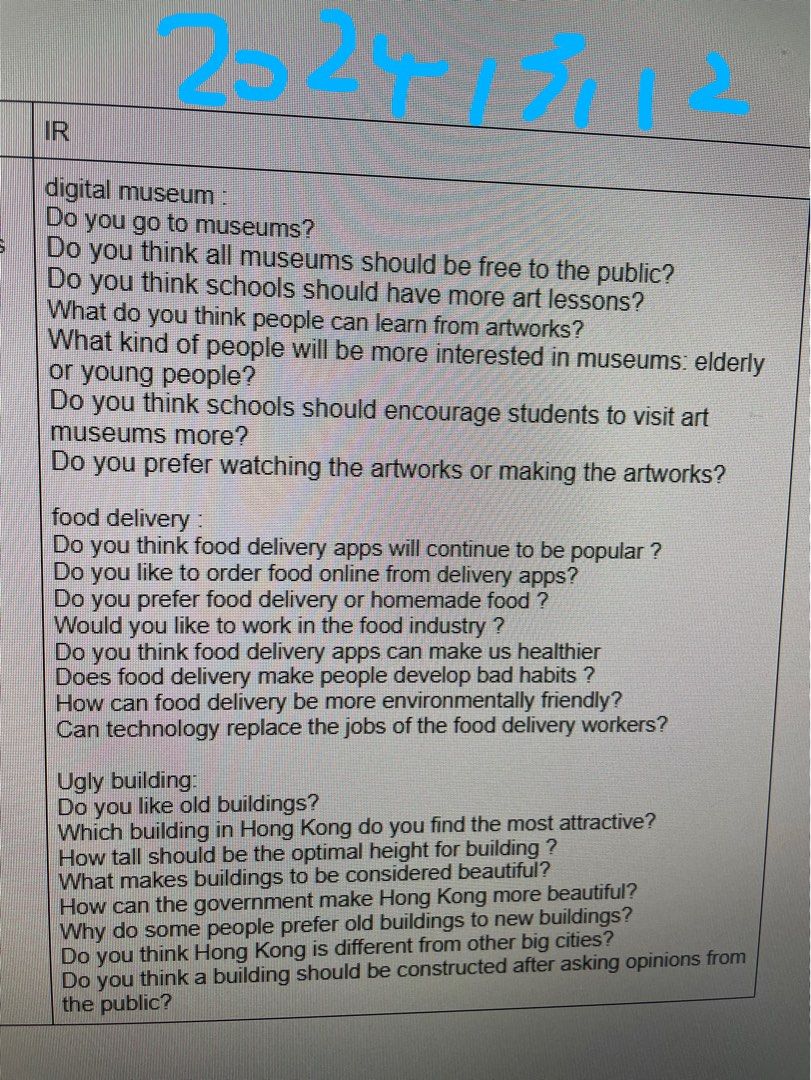 DSE Eng speaking paper 4 theme (已中2024 food delivery 2023 lion dance 無人 ...