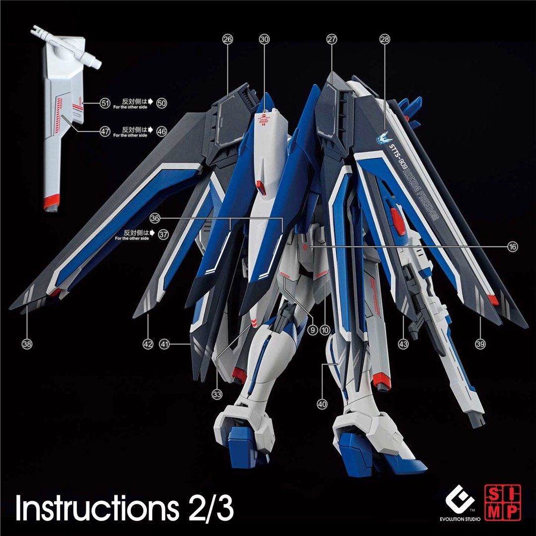 [Evo] HG Rising Freedom Gundam Waterslide Decal 1/144 High Quality ...