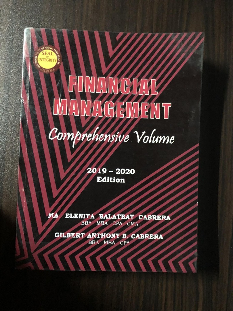 Financial Management - Comprehensive Volume (Cabrera), Hobbies & Toys ...