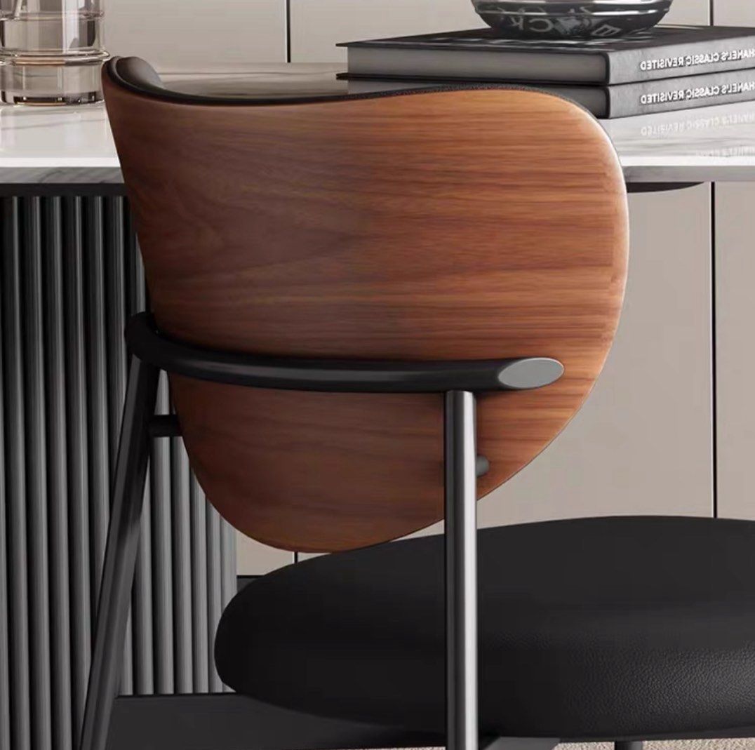 FLAYE Modern Leather Dining Chair, Furniture & Home Living, Furniture ...