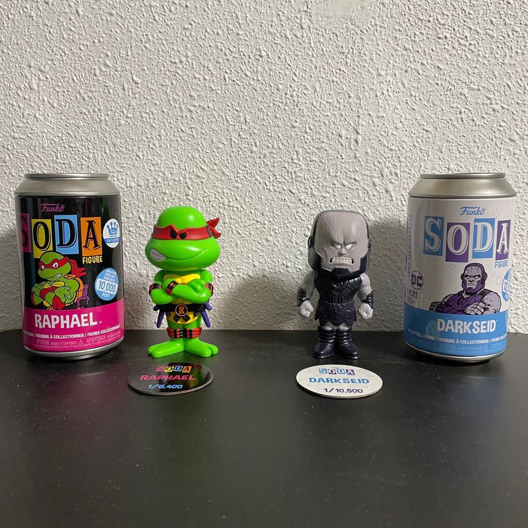 Funko Soda Pops Blacklight Common Raphael & Darkseid Common, Hobbies ...