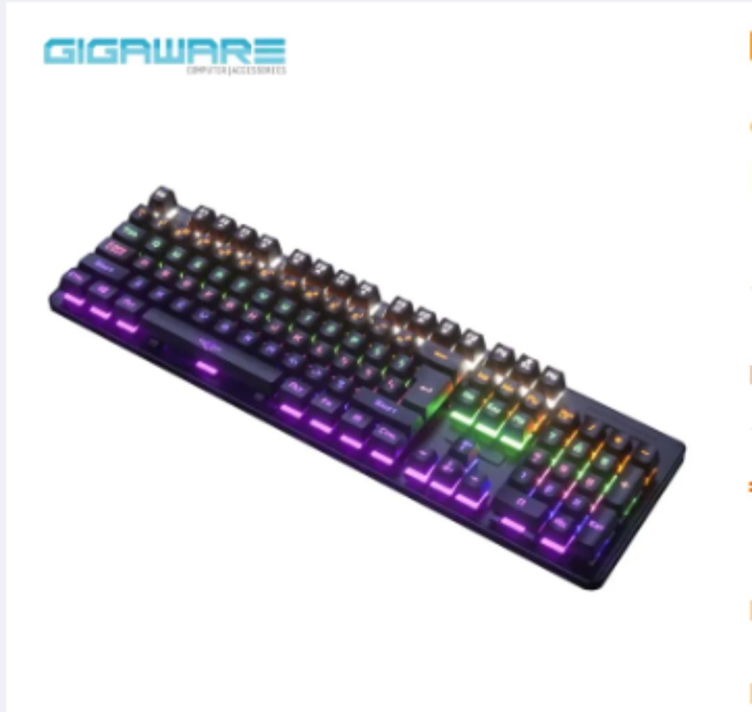 Gigaware K30 RGB Backlit Mechanical Keyboard (Blue Switch), Computers & Tech, Parts ...