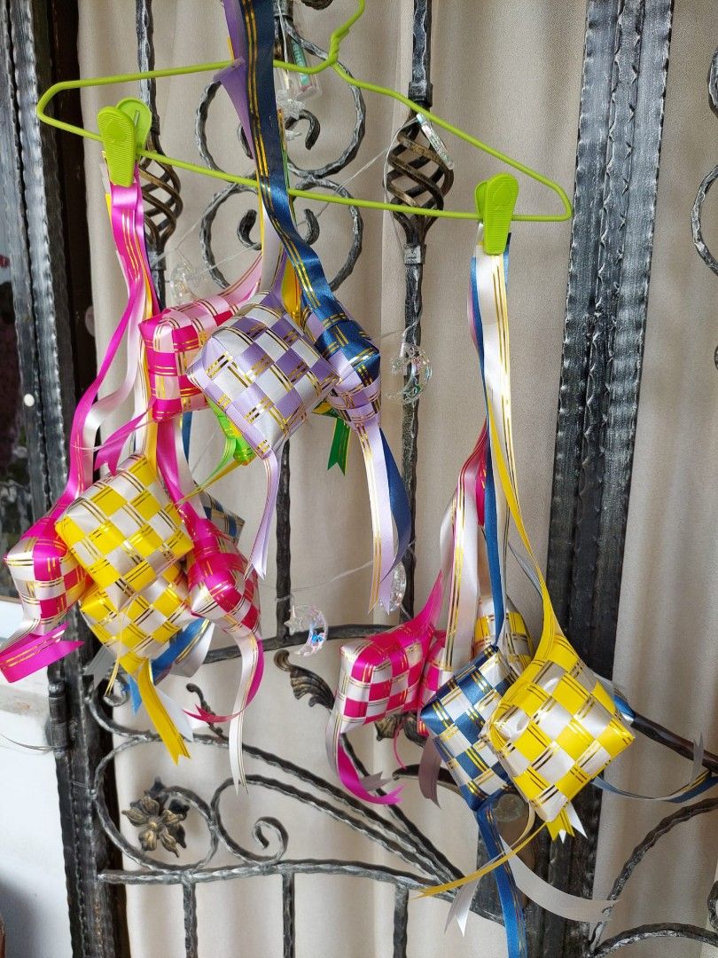 Hari Raya Ketupat Ribbon Decoration Assorted Colours, Hobbies & Toys ...
