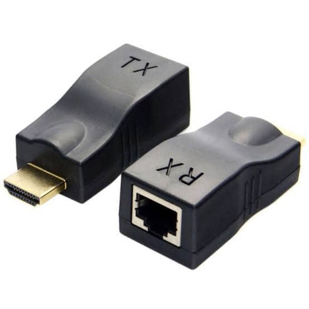 HDMI Extender HDMI Extension 2K 4K up to 30m transmission CAT5e / CAT6 ...