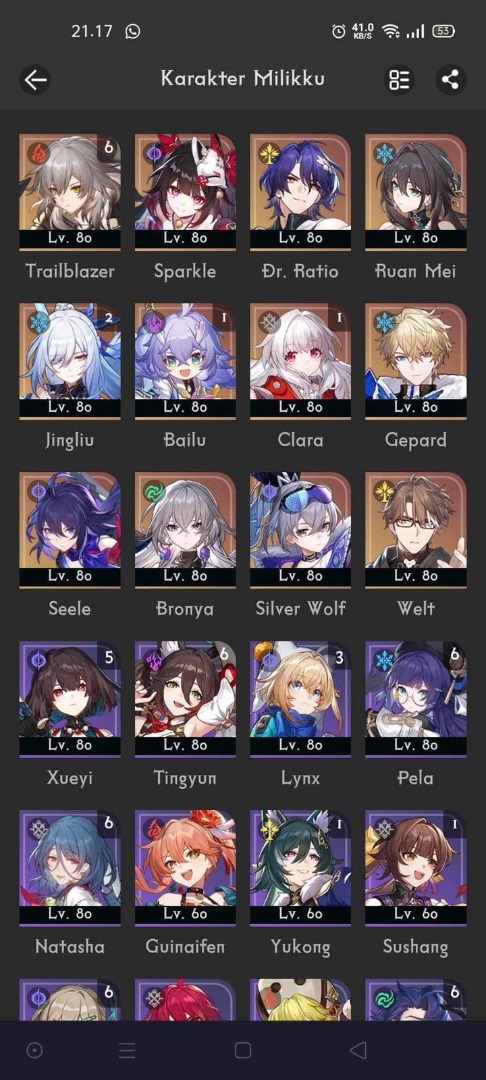 Honkai Star Rail End Game Account 11x 5 Stars 4x Sign With