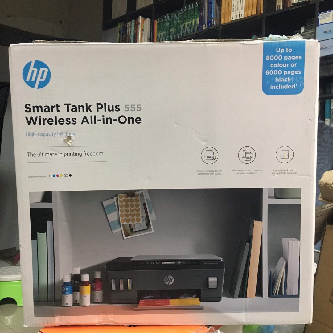 HP Smart Tank Plus 555 Wireless All-in-One 220volts, Computers & Tech ...