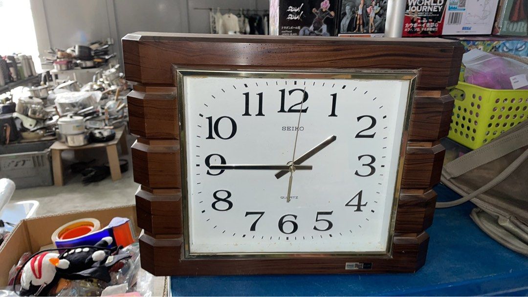 JAPAN VINTAGE WALL CLOCK CHIME, Furniture & Home Living, Home Decor ...