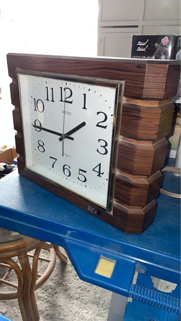 JAPAN VINTAGE WALL CLOCK CHIME, Furniture & Home Living, Home Decor ...