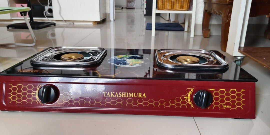 Kompos Gas Kaca 2 Tungku merk Takashimura, Kitchen & Appliances di ...