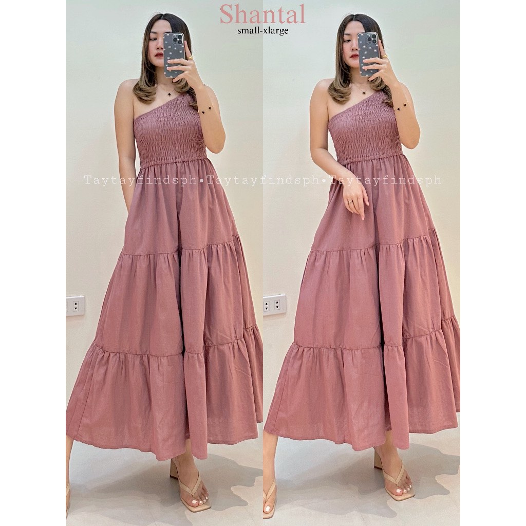 Linen layered maxi dress in Pantone, Women's Fashion, Dresses & Sets ...