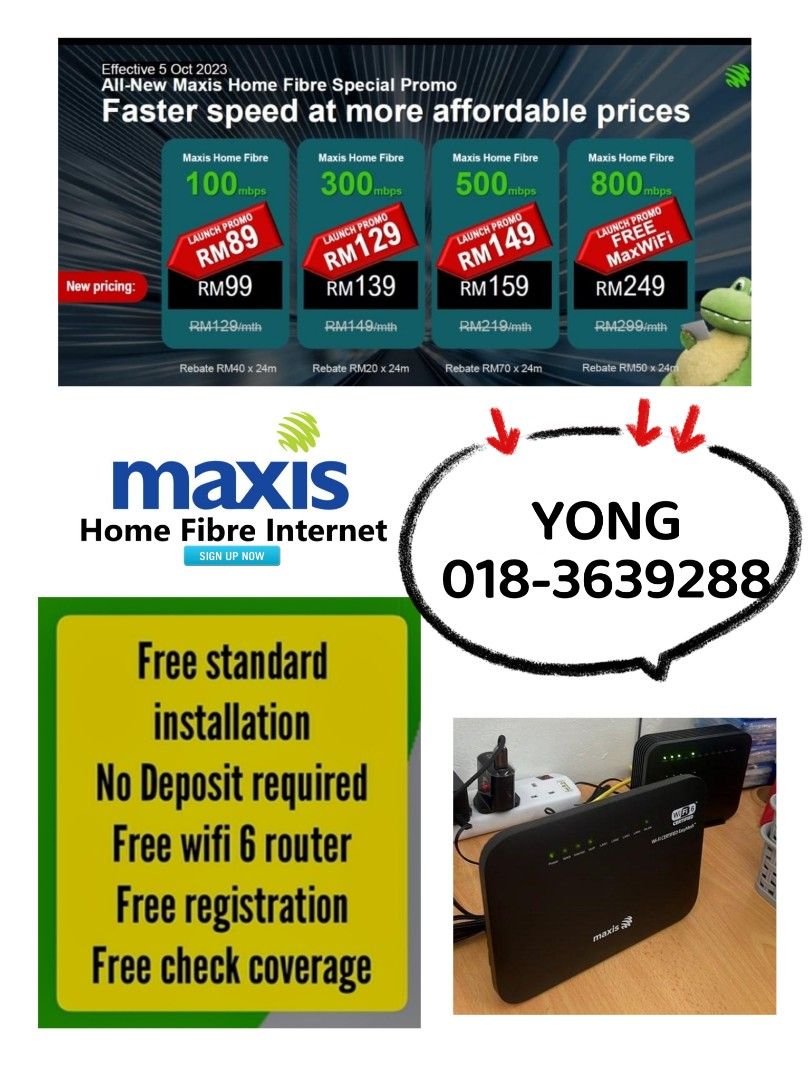 Maxis home fibre internet register installation faster, TV & Home ...