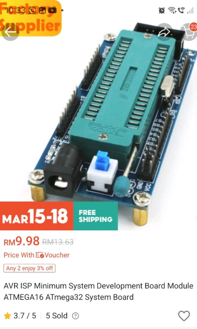 Microchip Atmega32a With Development Board Module Mobile Phones