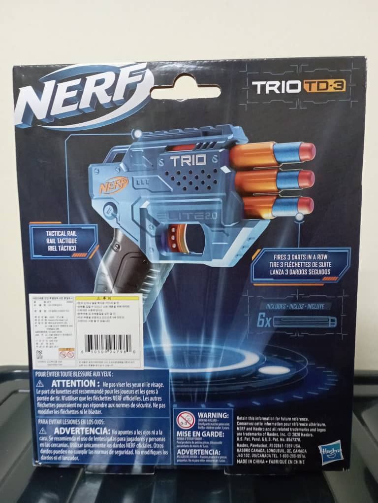 Nerf Elite 2.0 Trio TD-3, Hobbies & Toys, Toys & Games on Carousell