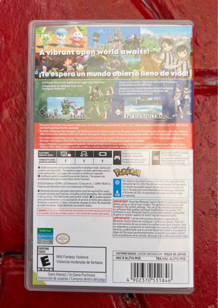 Pokemon Violet + DLC Cartridge, Video Gaming, Video Games, Nintendo on ...