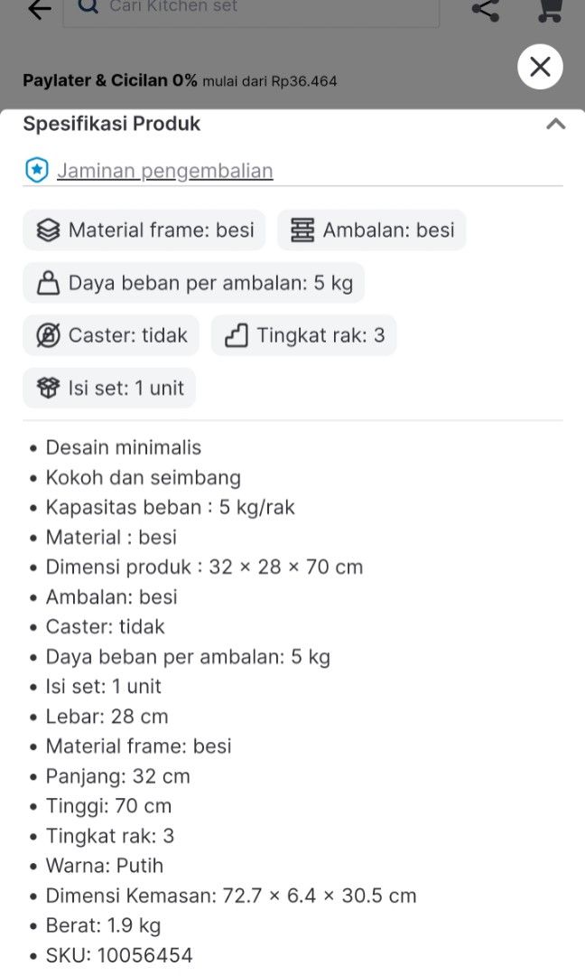 Rak Informa 3 susun besi kokoh, Perabotan Rumah di Carousell