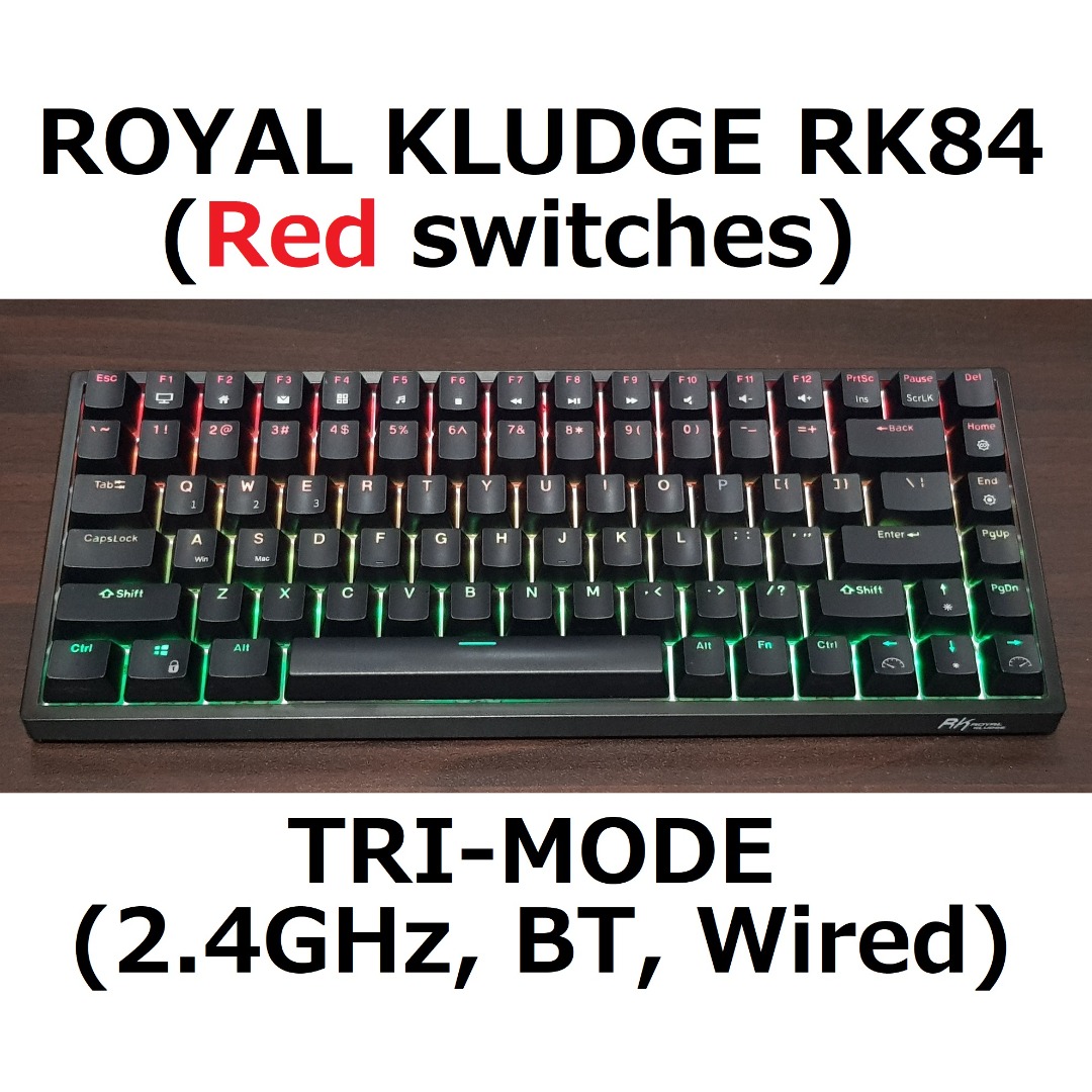 Royal Kludge RK84 Wireless Mechanical Keyboard (tri-mode), Computers ...