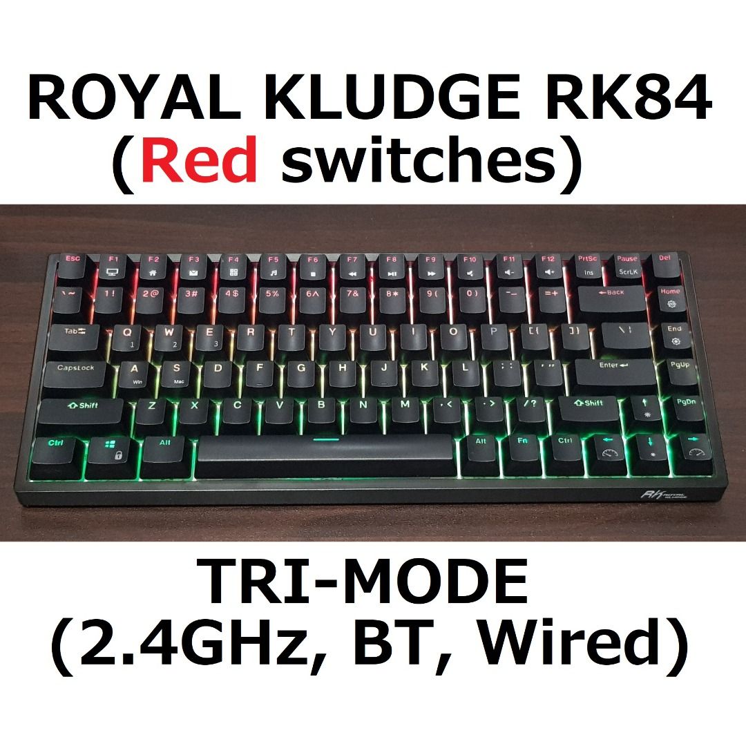 Royal Kludge RK84 Wireless Mechanical Keyboard (tri-mode), Computers ...