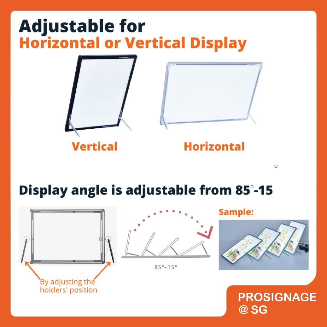 Signage Counter-top LED Menu Lightbox with Stand Restaurants Cafe Menu ...