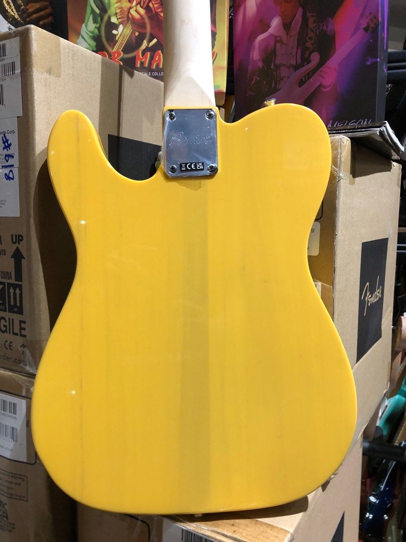 Squier Sonic Telecaster Electric Guitar w/Black Pickguard, Maple FB, Butterscotch Blonde ...