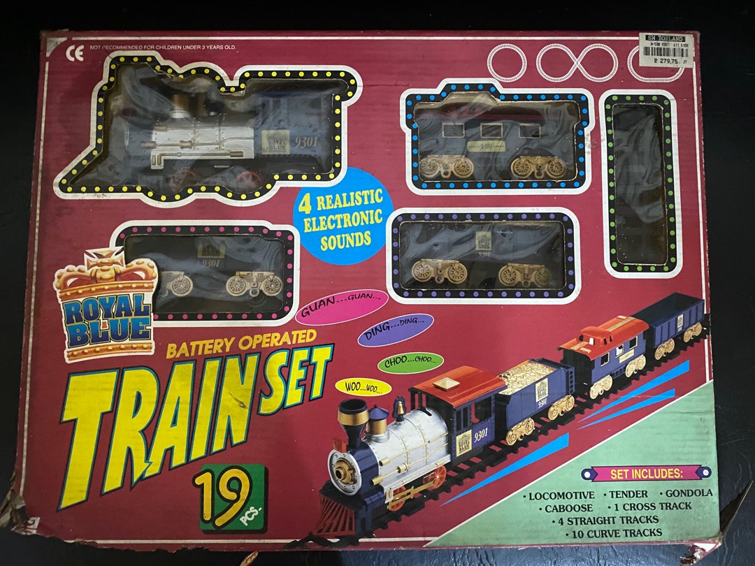 Vintage Royal Blue Train Set, Hobbies & Toys, Memorabilia ...