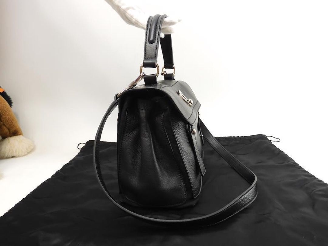 Vintage YSL Mini Muse Two Top Handle Bag in Black Grained Calfskin ...