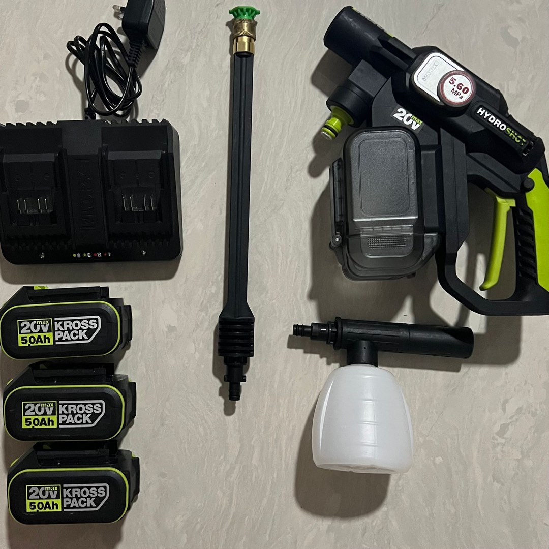 WORX WU633 Hydroshot Latest Model | Portable Car Wash | Portable Jet ...