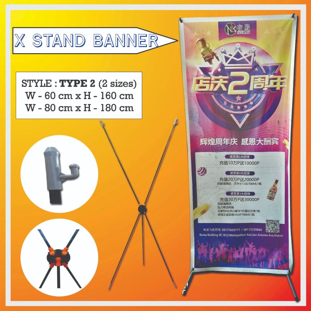 X Stand Banner, Roll up/Pull up Banner, Water Tank Stand Banner ...
