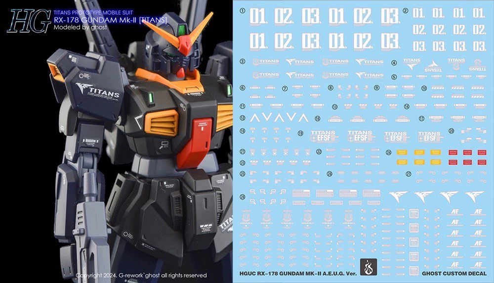 [Yan] HGUC MK II Titans RX-178 Gundam (G Rework Ver.) Ghost Custom ...